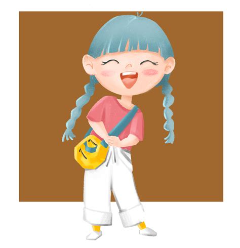 儿插人物 抱玩具的小女孩形象插画风格插画设计作品 设计人才灵活用工 设计dna