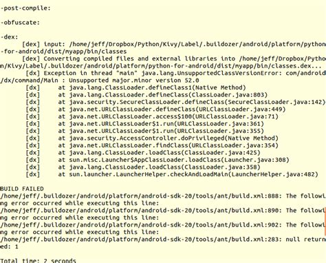 Buildozer Fails To Create Apk Java Error Stack Overflow