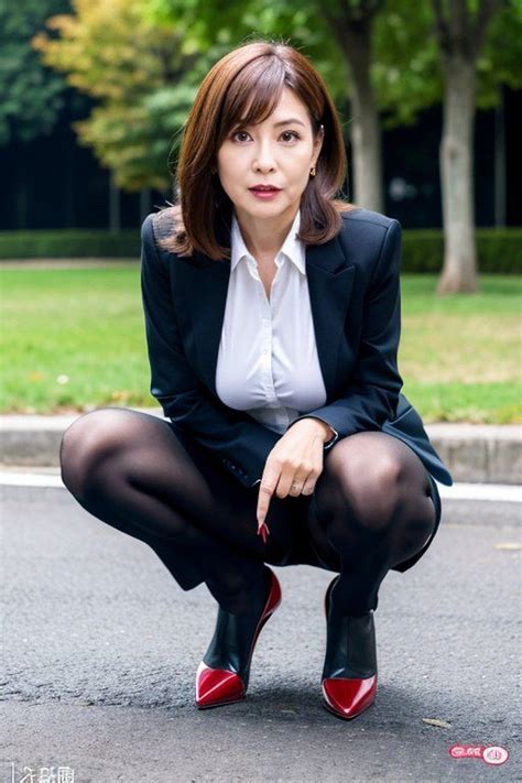 パンツを見せつけて挑発【50代olしゃがみポーズ】ai熟女グラビア写真集 50枚 「呪文 プロンプト 付き」｜ai熟女ハンター