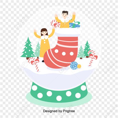 벡터 편평화 크리스마스 선물 크리스털 삽화설경휴일 Png 일러스트 무료 다운로드 Lovepik