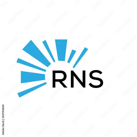 Rns Letter Logo Rns Blue Image On White Background And Black Letter Rns Technology Monogram
