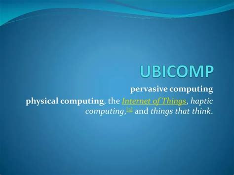 Ppt Ubicomp Powerpoint Presentation Free Download Id2187707