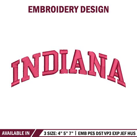 Indiana University Logo Embroidery Design Ncaa Embroidery Inspire