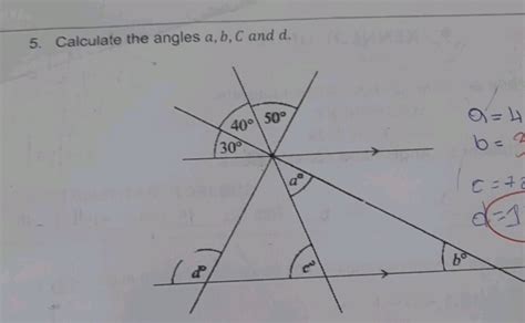Calculate The Angles A B C And D Diagram StudyX