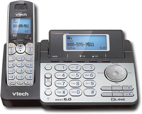 Vtech Ds6151 Dect 6 0 Expandable 2 Line Cordless Phone With Digital