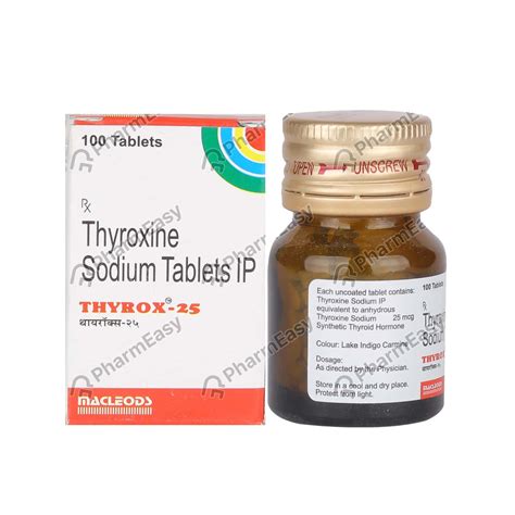 Thyrox 25 Mcg Tablet 100 Uses Side Effects Dosage Composition