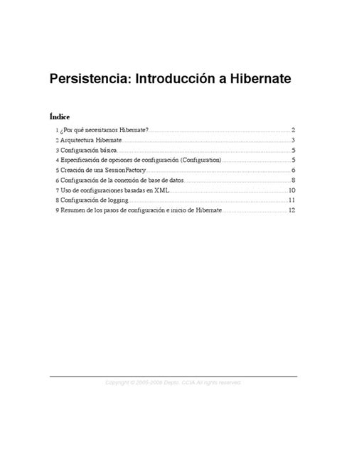 Hibernate Pdf Mapeo Relacional De Objetos Java Lenguaje De Programación