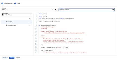 Building A Serverless WhatsApp Chatbot Using Python Google Cloud