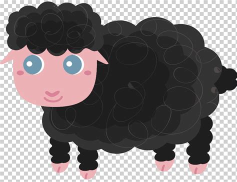 Черная овца Черная овца Мультяшный Мазагран, Мультяшная черная овечка ...