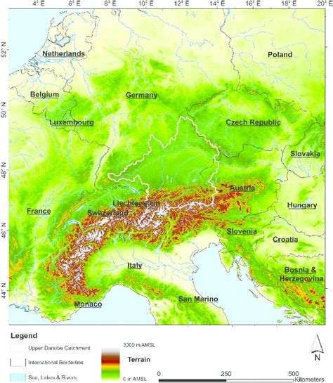 Topography Based On Srtm Data Of The Area Of Interest Showing The Download Scientific