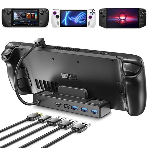 Buy Ivoler5 In 1 Steam Deck Dock Stand Usb C Hub With Hdmi 2 0 4k 60hz Triple Usb 3 0 Port