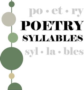 Poetry Syllables Identify Count Analyze Passages In Poems TPT