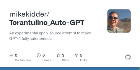 Github Mikekidder Torantulino Auto Gpt An Experimental Open Source Attempt To Make Gpt