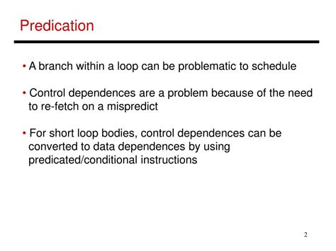 Ppt Predicated Instructions Use For Loop Optimization Powerpoint