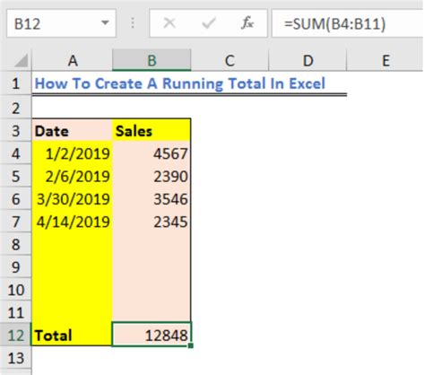 How To Create A Running Total In Excel Excelchat