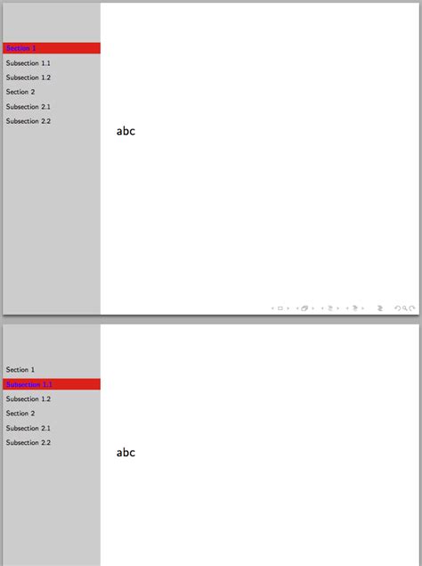 Beamer How To Customize Sidebartab Highlighted Section Tex Latex
