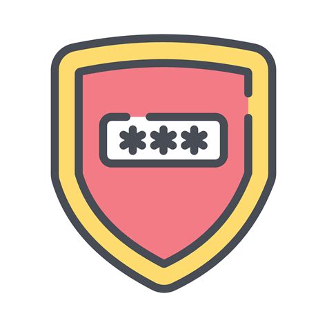 Shield With Password Cyber Security Concept Personal Data Protection