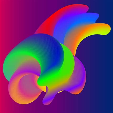 Premium Vector Flowing Abstract Pattern Rainbow