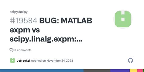 bug matlab expm vs scipy linalg expm overflow invalid value warnings