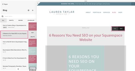 How To Create A Blog In Squarespace For Your Business Lauren Taylar