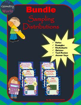 Statistics Bundle Sampling Distributions By My Geometry World TpT
