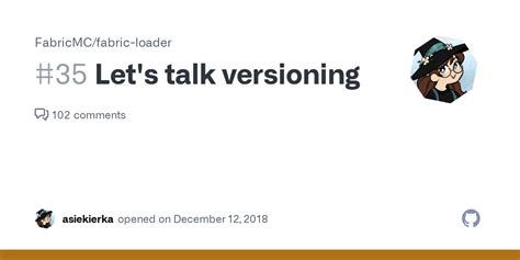 Let S Talk Versioning Issue FabricMC Fabric Loader GitHub