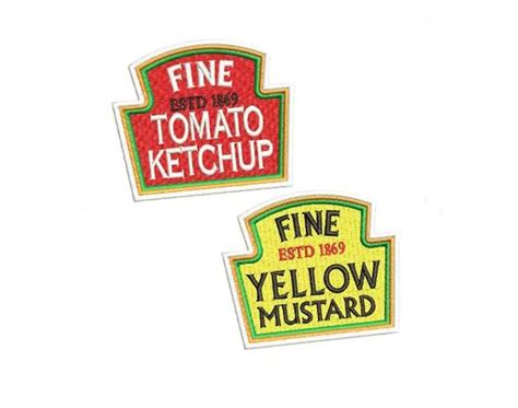 Cute Vintage Style Ketchup Mustard Food Morale Patch 75cm 3 Inch Etsy