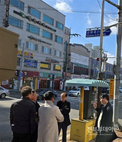 박철원 익산시의원 모현이편한세상a 사거리 출·퇴근시간 상습정체구역 해결을 위한 현장방문 전북투데이