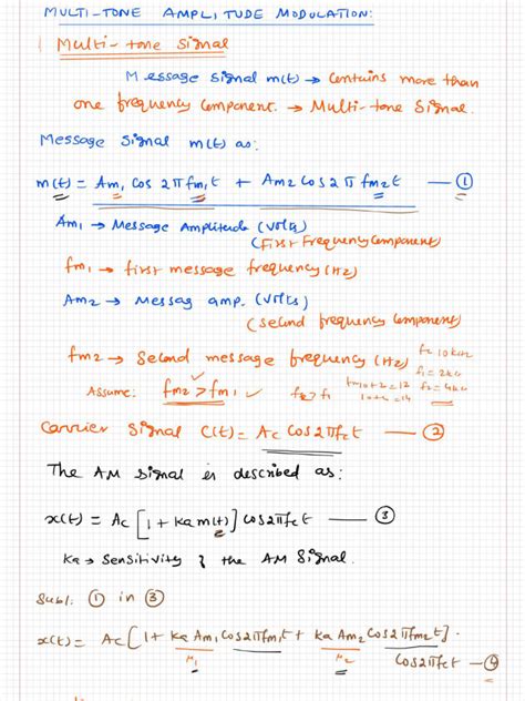 9 Mathematical Representation Of Am Signal 02 01 2025 Pdf