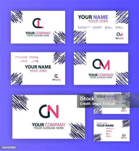 편지 Cl Cm 명함 및 로고의 Cn 팩 방문 페이지 웹 사이트 모바일 앱 Ui Ux 배너 포스터 전단지 브로셔 웹 인쇄 문서에 대한 현대적인 평면 디자인 개념 벡터 Eps