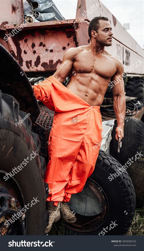 Strong Man Naked Torse Posing Stationary Stock Photo Shutterstock