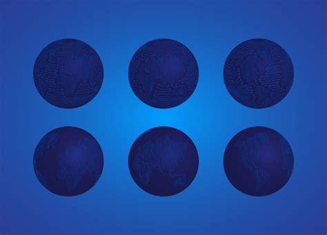 Modern Technology Globe Icon Set 15701264 Vector Art At Vecteezy