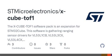 Github Stmicroelectronicsx Cube Tof1 The X Cube Tof1 Software Pack Is An Expansion For