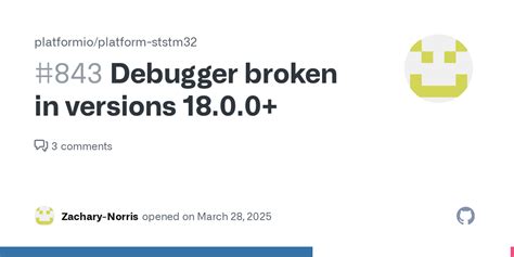 Debugger Broken In Versions 1800 · Issue 843 · Platformioplatform