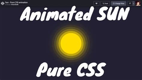 7 Animated Sun With Css Fun With Css Box Shadow Youtube
