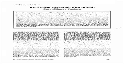 Pdf Wind Shear Detection With Airport Surveillance Radars Dokumentips