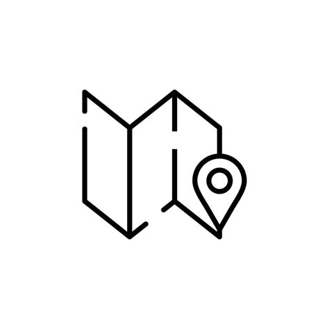 Gps Map Navigation Direction Dotted Line Icon Vector Illustration Logo Template Suitable For