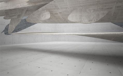 Un Grand Plafond En Béton Avec Une Grande Structure Métallique Percée Dun Grand Nombre De Trous