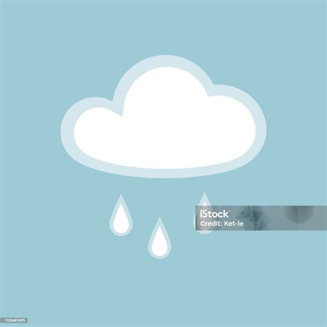 클라우드 비 아이콘 요소 간단한 응용 프로그램 격리 된 기호 응용 프로그램 배너 카드 날씨 날씨 구름 비 아이콘 벡터 벽지 App의 파란색 배경 아이콘 흐린 비가 오는 습된