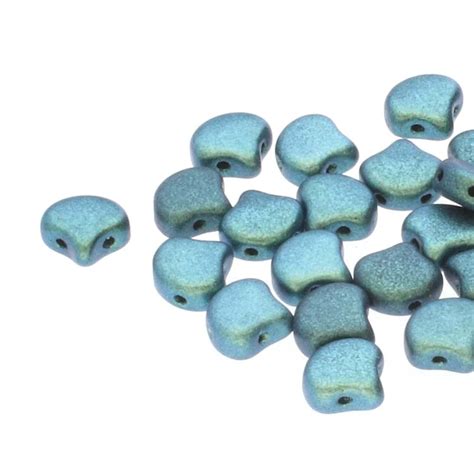 Gin 23980 94104 Matubo 2 Hole Ginko Bead Polychrome Mint Chocolate 10