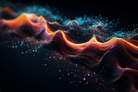 Premium Ai Image Digital Data Flow With Glowing Patterns Futuristic Data Communication Concept