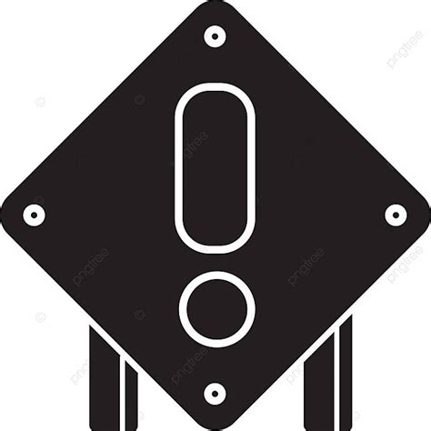 帶感嘆號的建築用黑色警告路標 向量 问题 符號 路向量圖案素材免費下載，png，eps和ai素材下載 Pngtree