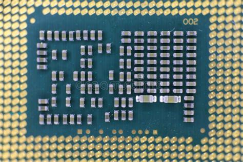 Processor Underside Bypass Capacitors And Connector Stock Image Image Of Focused Macro 183909545