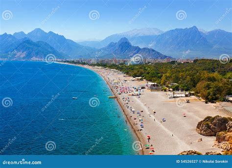 Antalya Turkey The Promenade On The Lara Beach In Antalya Royalty