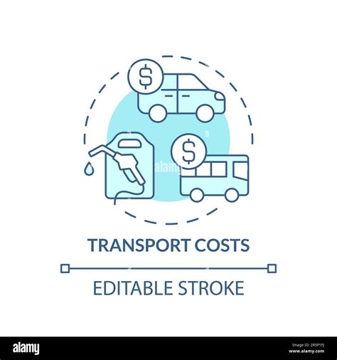 Transport Costs Turquoise Concept Icon Stock Vector Image And Art Alamy