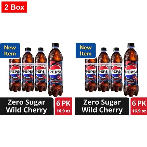 Pepsi Cola Zero Sugar Wild Cherry Soda Bottles 6 Ct 169 Fl Oz 2