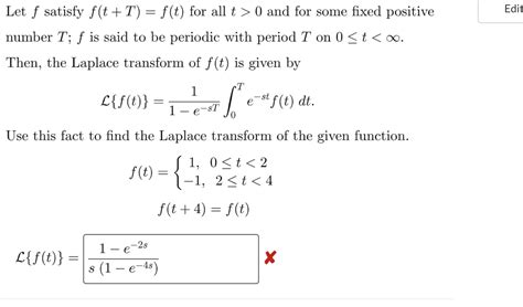 Solved Edit Let F Satisfy F T T F T For All T 0 And Chegg Com