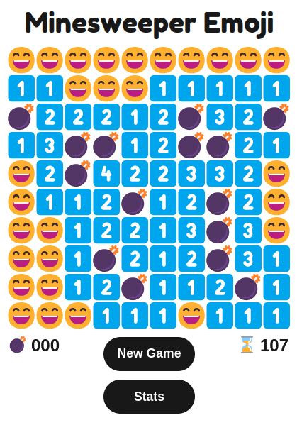 I Updated My Minesweeper Emoji Game With More Features I Hope You Enjoy It R Minesweeper
