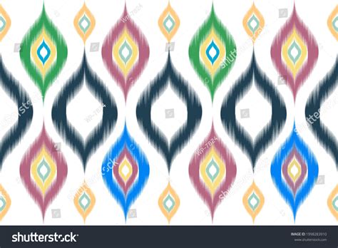 Ikat Textile Pattern Geomatics Design Red Stock Vector Royalty Free 1998283910 Shutterstock