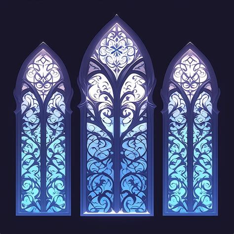 Pointed Arches And Intricate Tracery Premium Ai Generated Vector